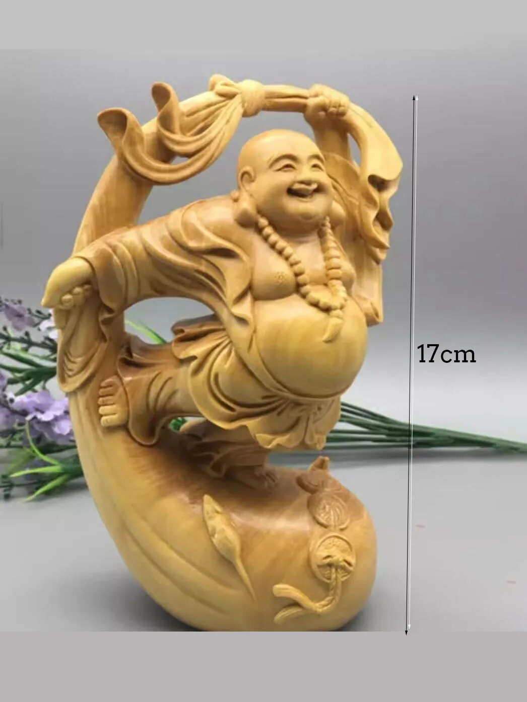 Статуя Будды из дерева, 17cm