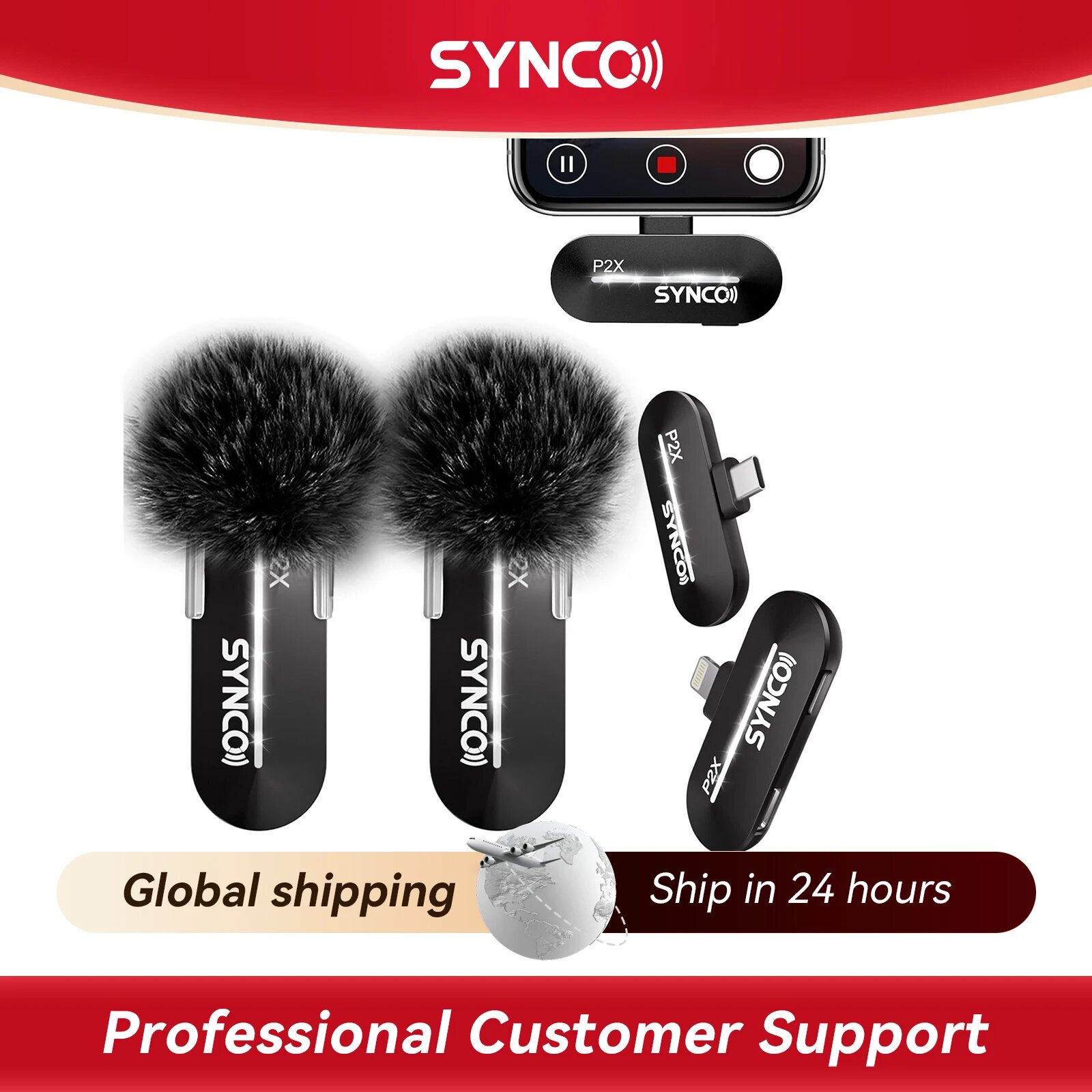 SYNCO P2X Микрофон для iPhone Lightning, 2mic — фото 1