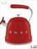 Чайник SMEG CKLW2001WH, красный, 2.3 л, эмалированный, со свистком, для плиты