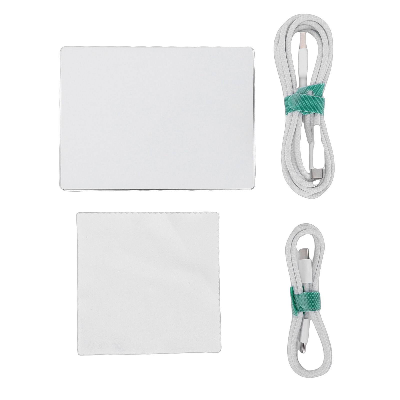 Проводной USB-тачпад, большой, тонкий, из алюминиевого сплава, портативная мышь с поддержкой мультитач для компьютера, настольного ПК и ноутбука, белый.