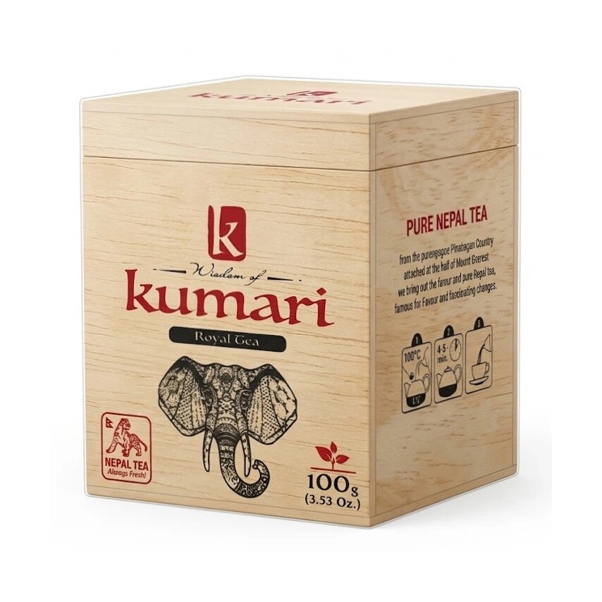 Чай черный крупнолистовой (ROYAL tea) OPA Kumari 100г (дер. кор.)