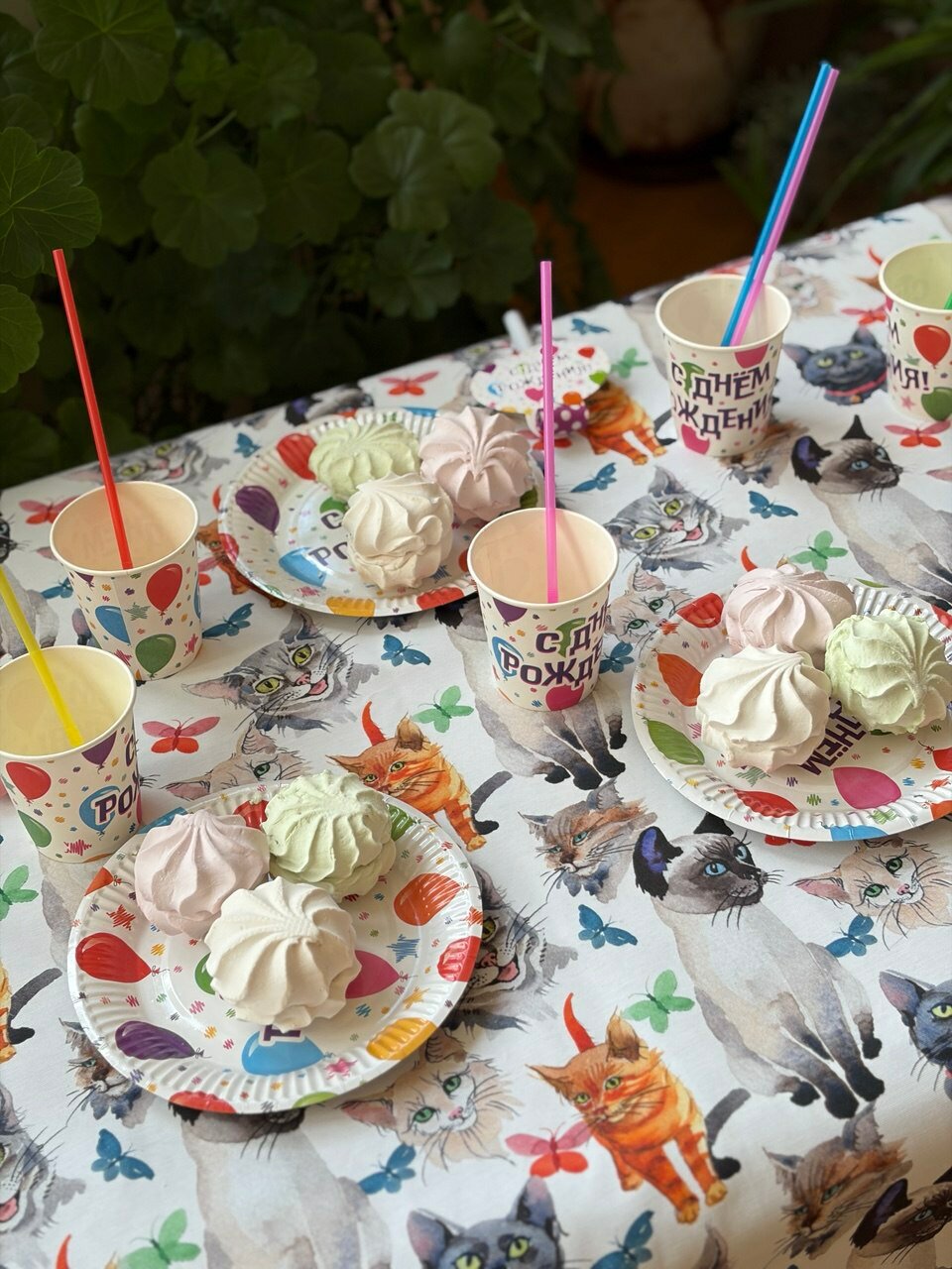 Скатерть 120/174 грязи и водоотталкивающая тефлоновая пропитка Котики