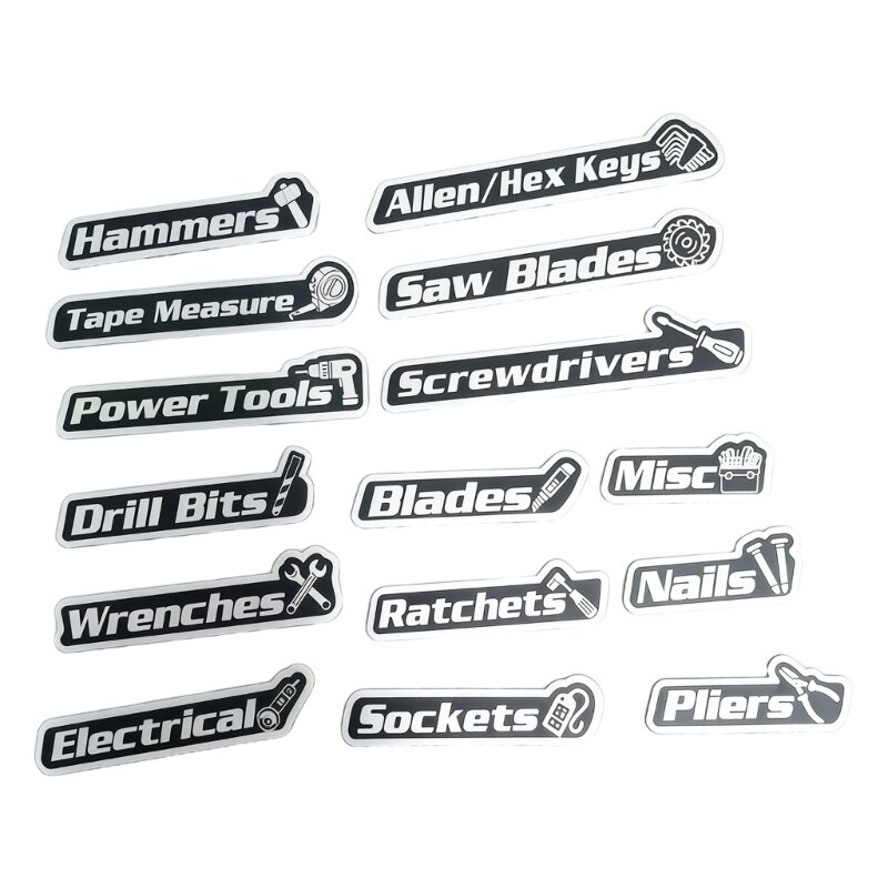 Набор из 15 магнитных бейджей для надежного крепления инструментов и гибкого позиционирования в офисной и образовательной среде.