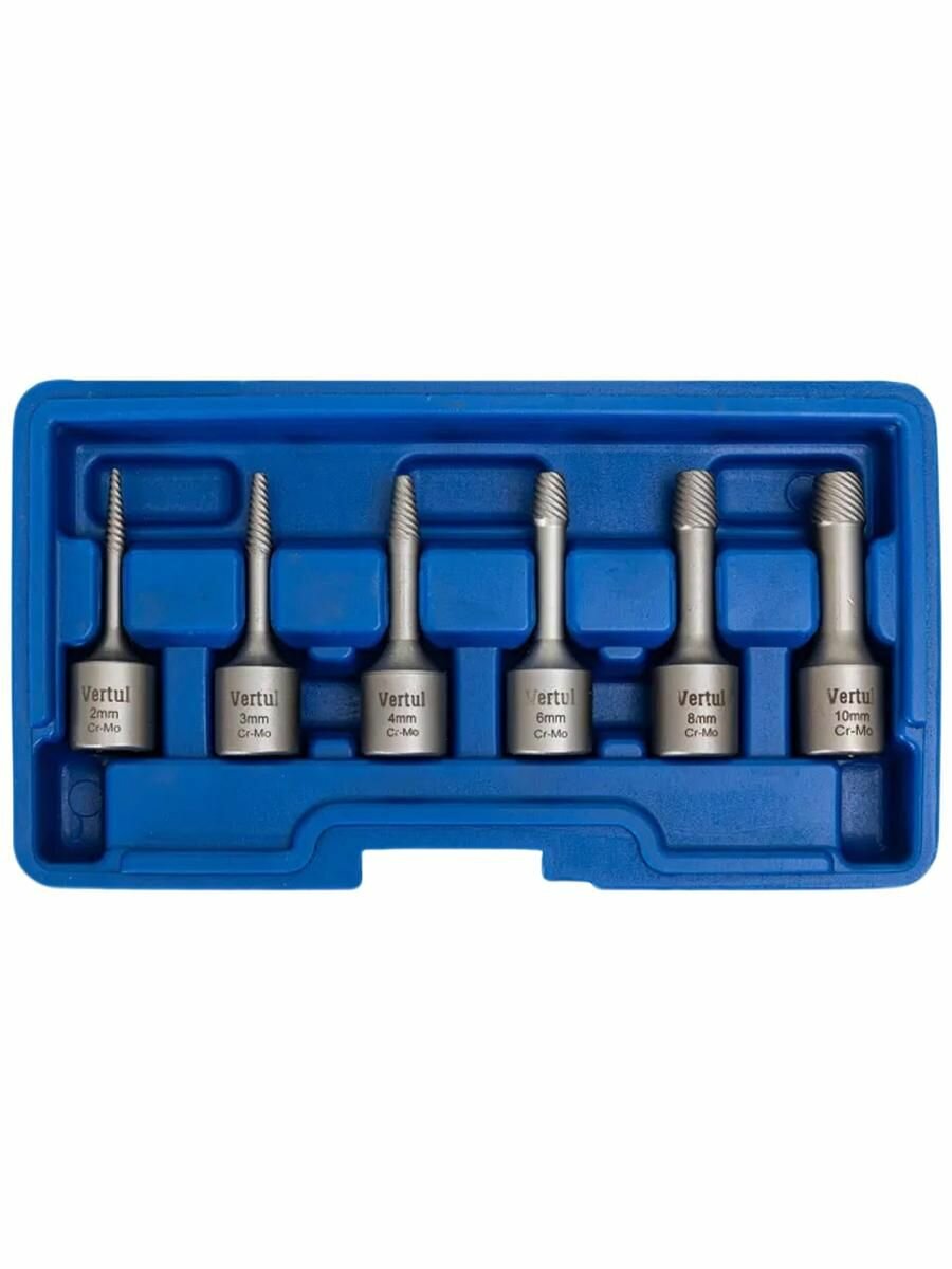 Набор экстракторов внутренних 3/8 , 6 предметов 2, 3, 4, 6, 8, 10мм, VT01901