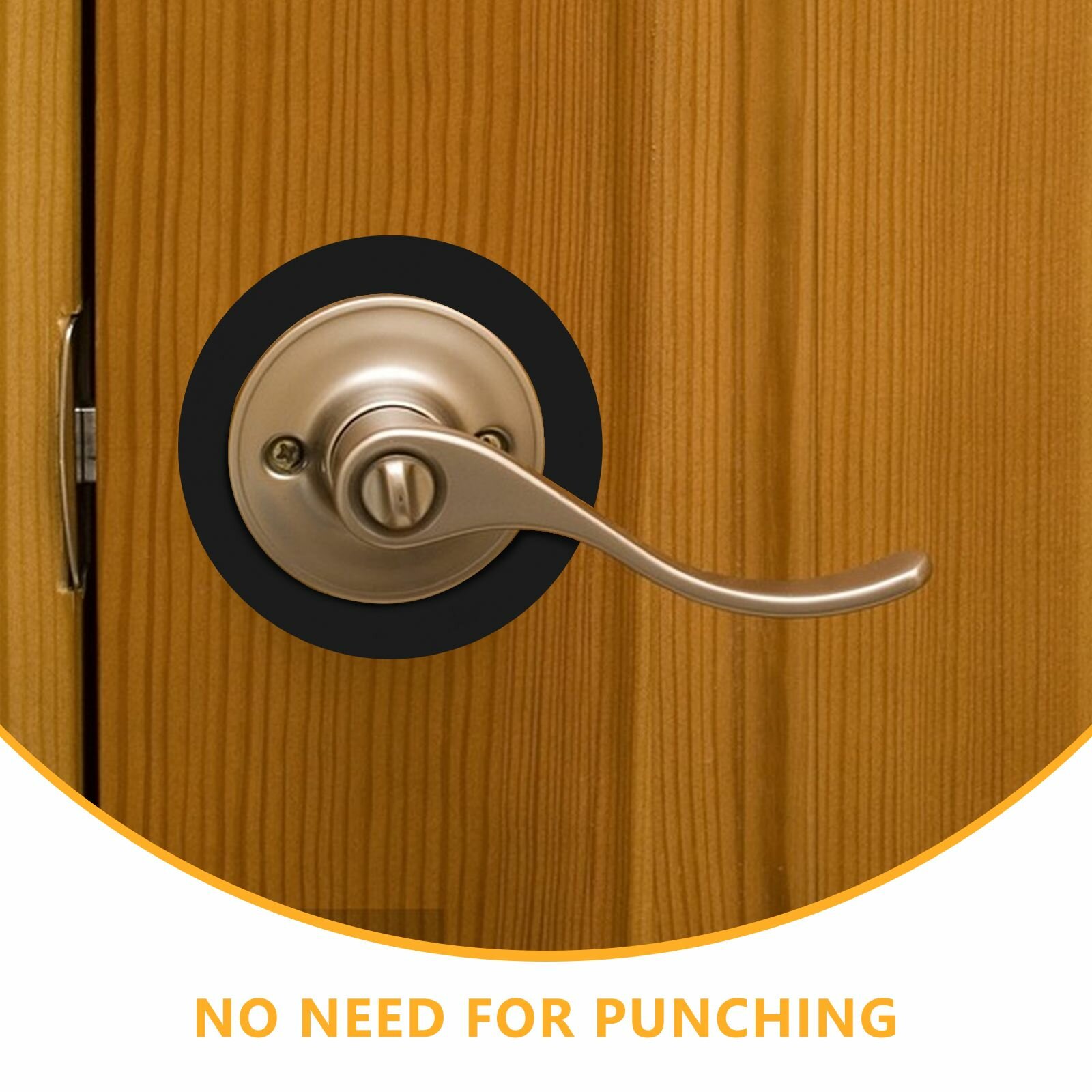 Черная дверная ремонтная пластина из нержавеющей стали для усиления и фиксации дверных ручек