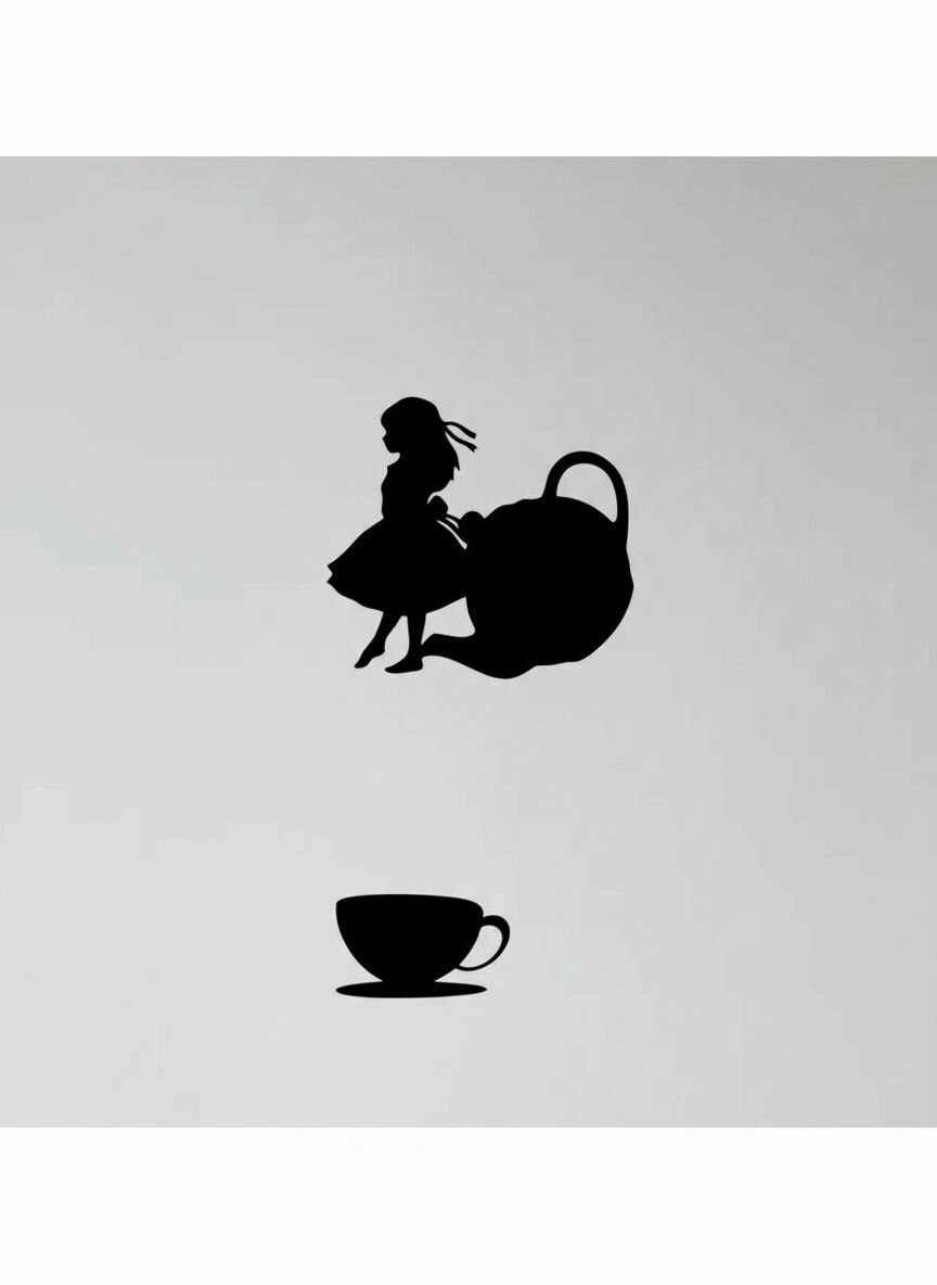 Наклейка на стену для декора Алиса в стране чудес