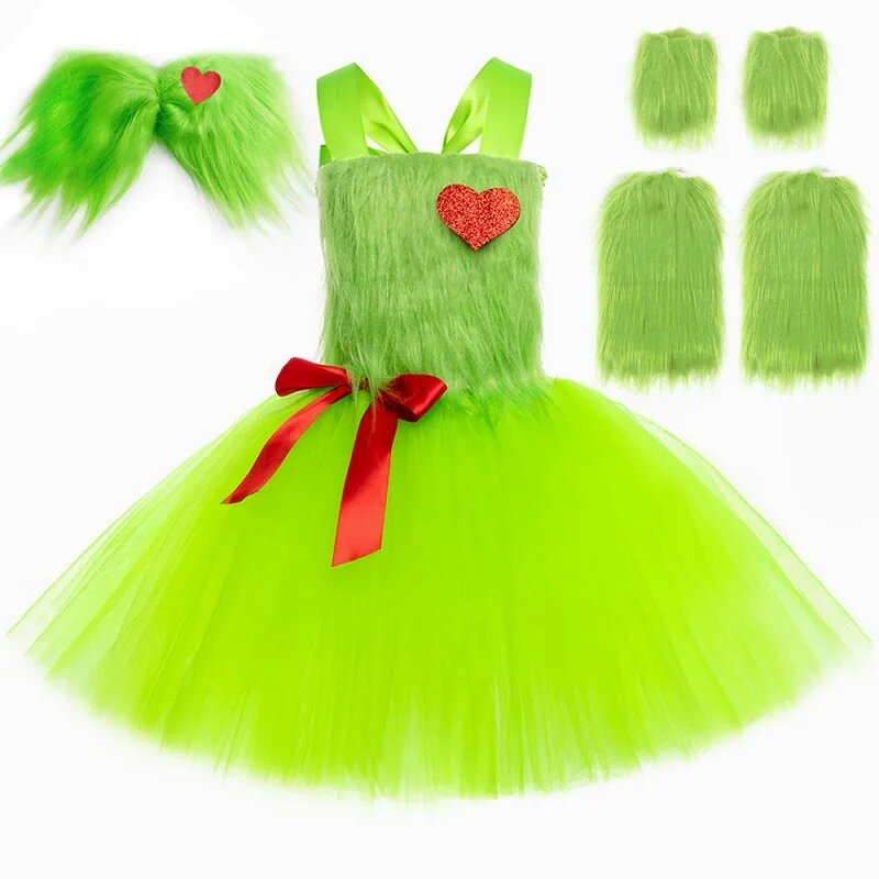 Детский костюм Гринч для девочки 2Т, Set A