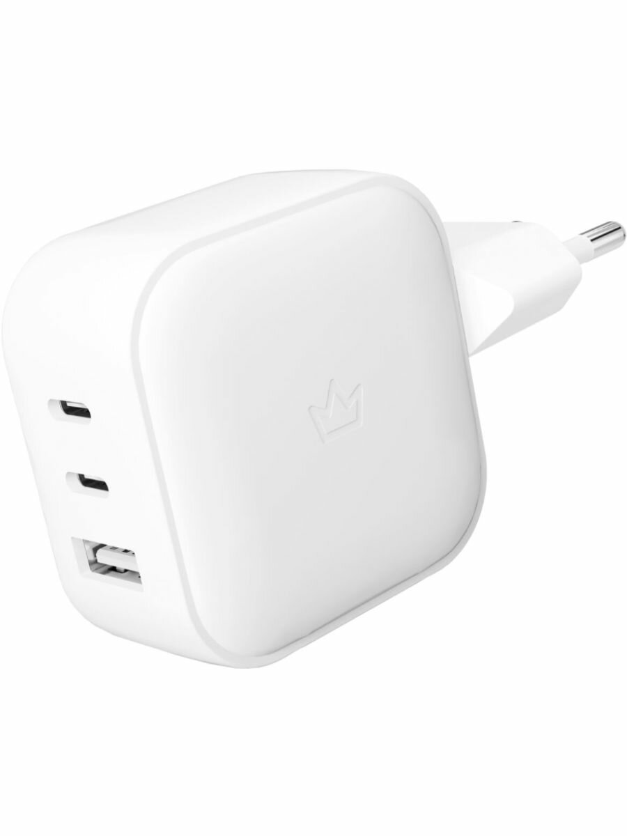 Сетевое зарядное устройство VLP G-Charge 65W 2xType-C+USB-A PD QC 3.0, белое