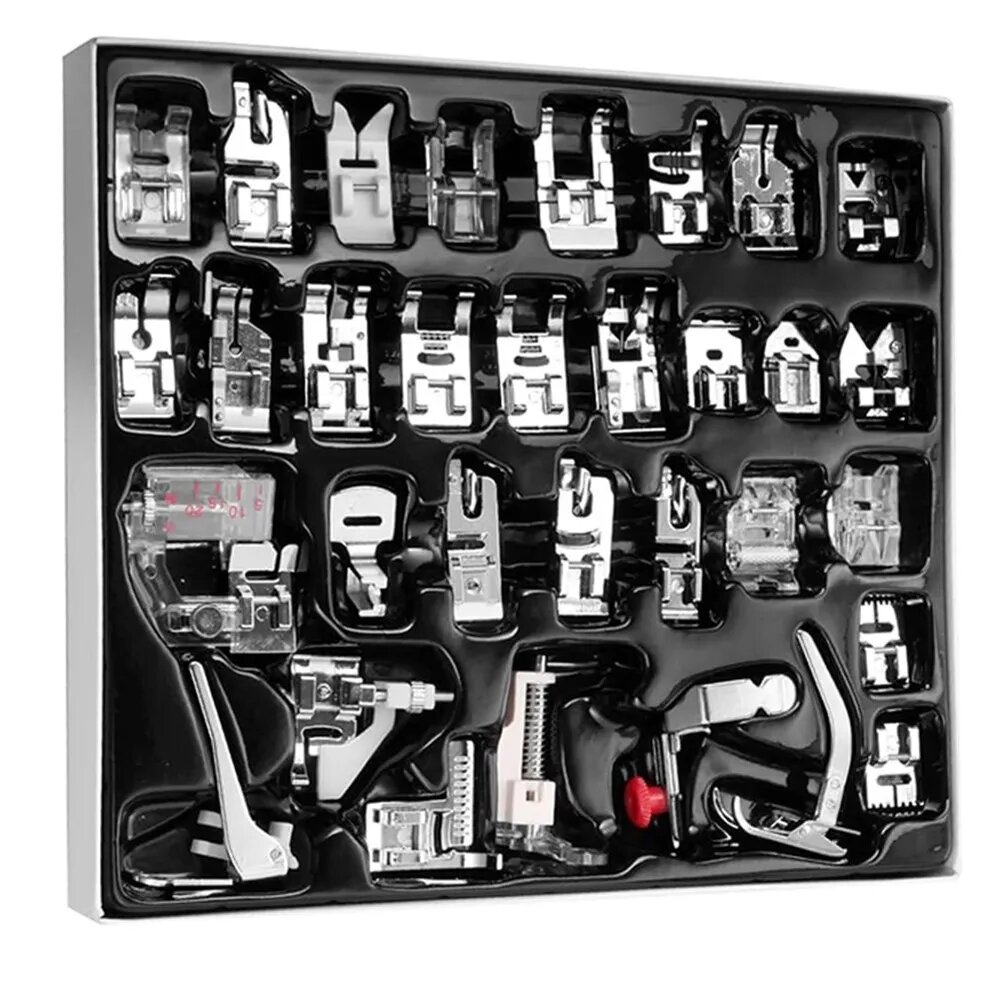 K1 Набор Из 32 Прижимных Лапок Для Швейных Машин, Пристегивающиеся Швейные ЛапкиOZ7X