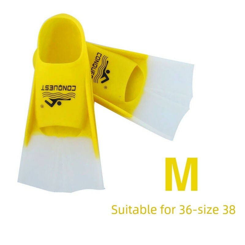 Ласты для плавания для мужчин и женщин, желто-белые, размер M (36-38), высококачественные аксессуары для дайвинга