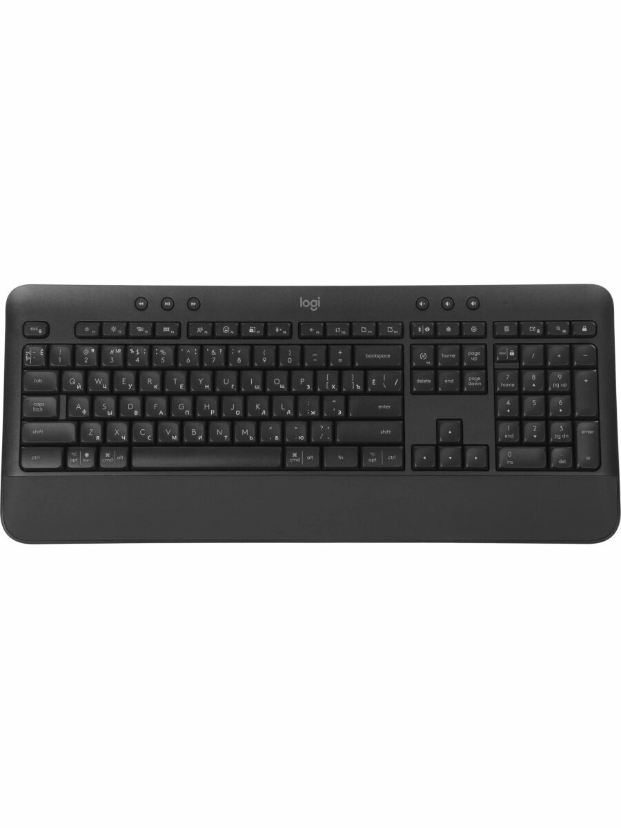 Клавиатура Logitech K650 черный USB беспроводная BT/Radio Multimedia (920-010954)