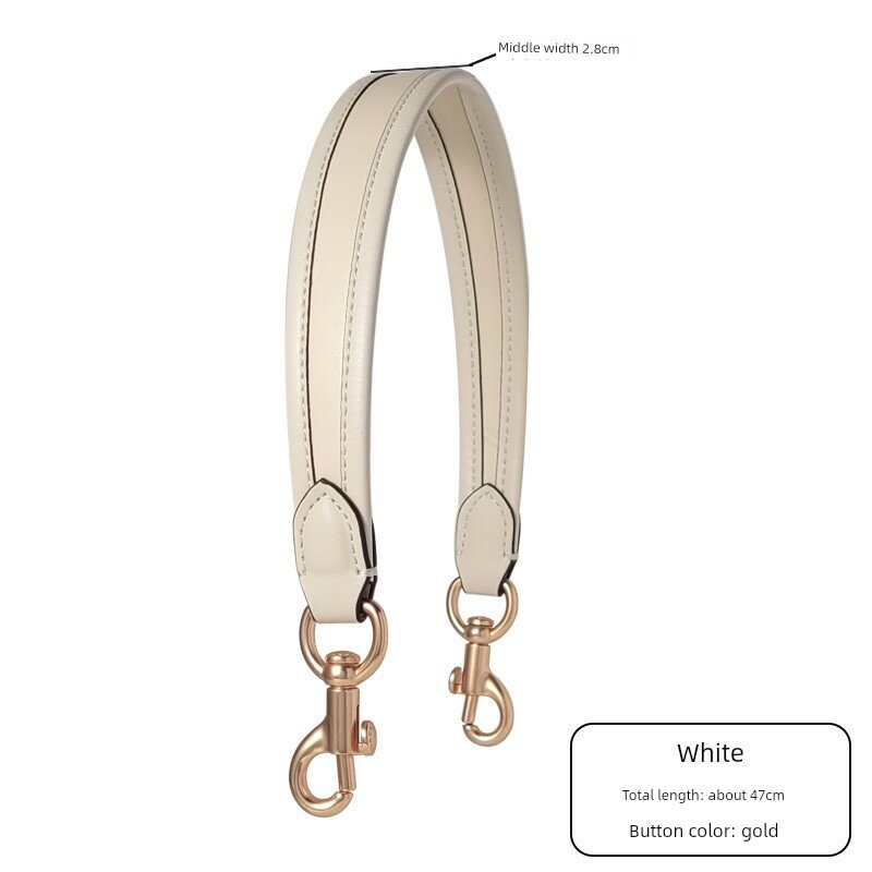 Ремешок для сумки Coach Laurel с золотой пряжкой, длина 47 см, белый цвет для сумок Coach