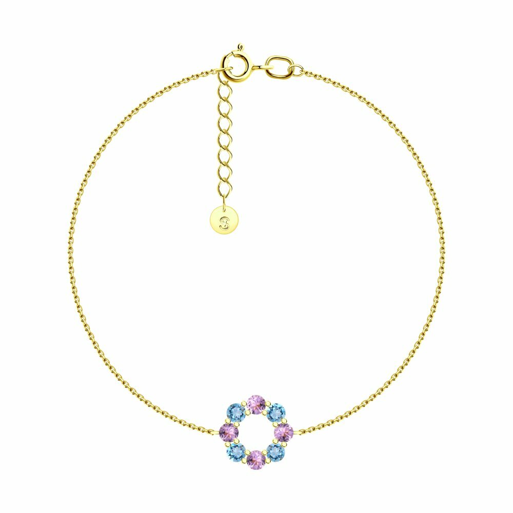 Браслет, желтое золото, 585 проба