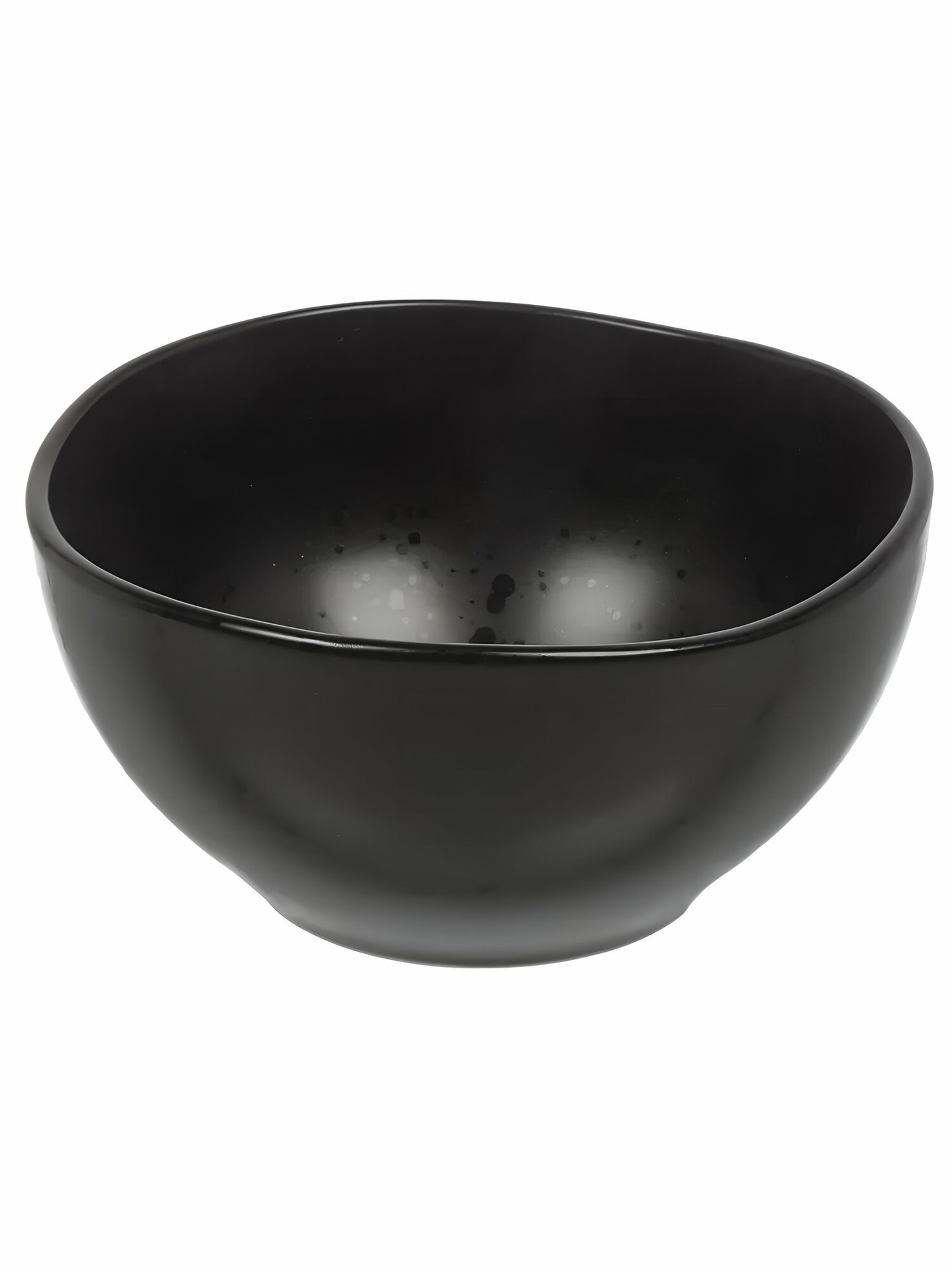 Салатник из керамики Elrington Karin, цвет черный, 15х8 см, 0.8 л, круглая глубокая миска для сервировки стола