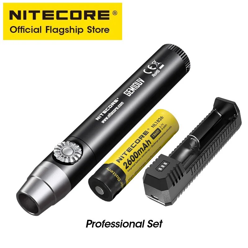 NITECORE GEM8 GEM10UV лампа для оценки ювелирных изделий GEM10UV Set