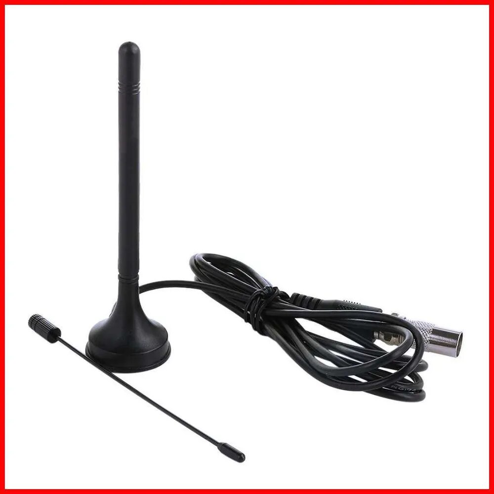 DTA-180 Внутренняя двойная цифровая телевизионная антенна HD для DVB-T/T2 с усилителем и портативным приемником, усиление 30 дБи, кабель длиной 1,5 метра