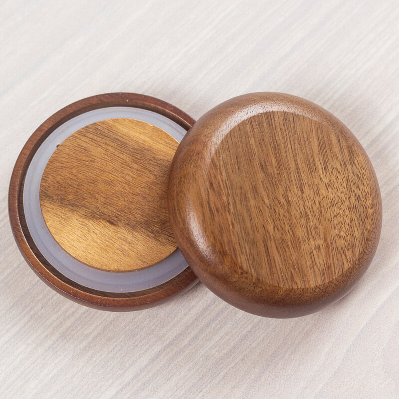 Маленькая круглая бамбуковая крышка для чайных банок с персональным логотипом - требуется исходный файл (85 символов)