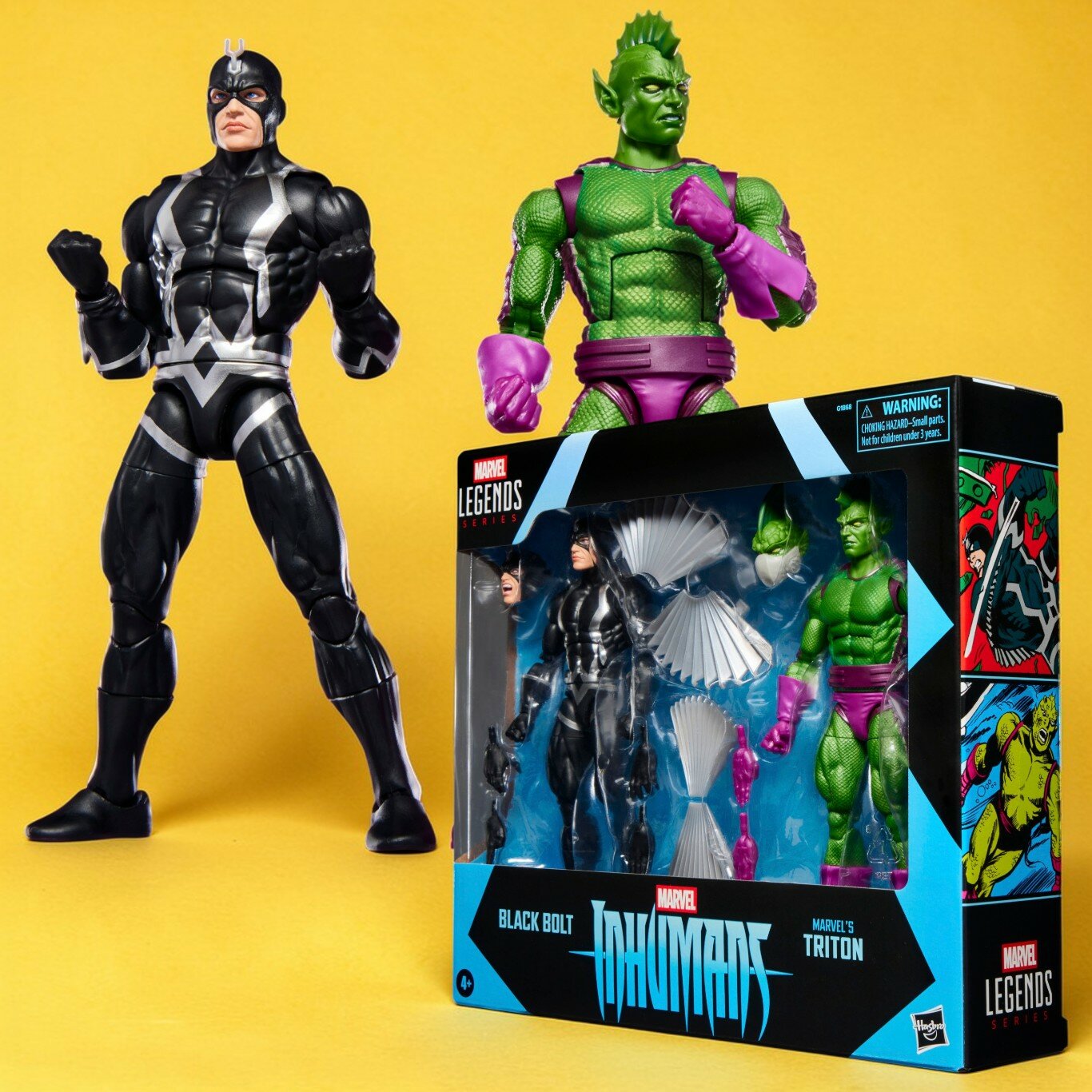 Фигурки Черная Молния и Тритон «Inhumans» от Hasbro Marvel Legends коллекционные