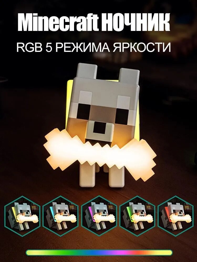 Пиксельная ночник, Светильник