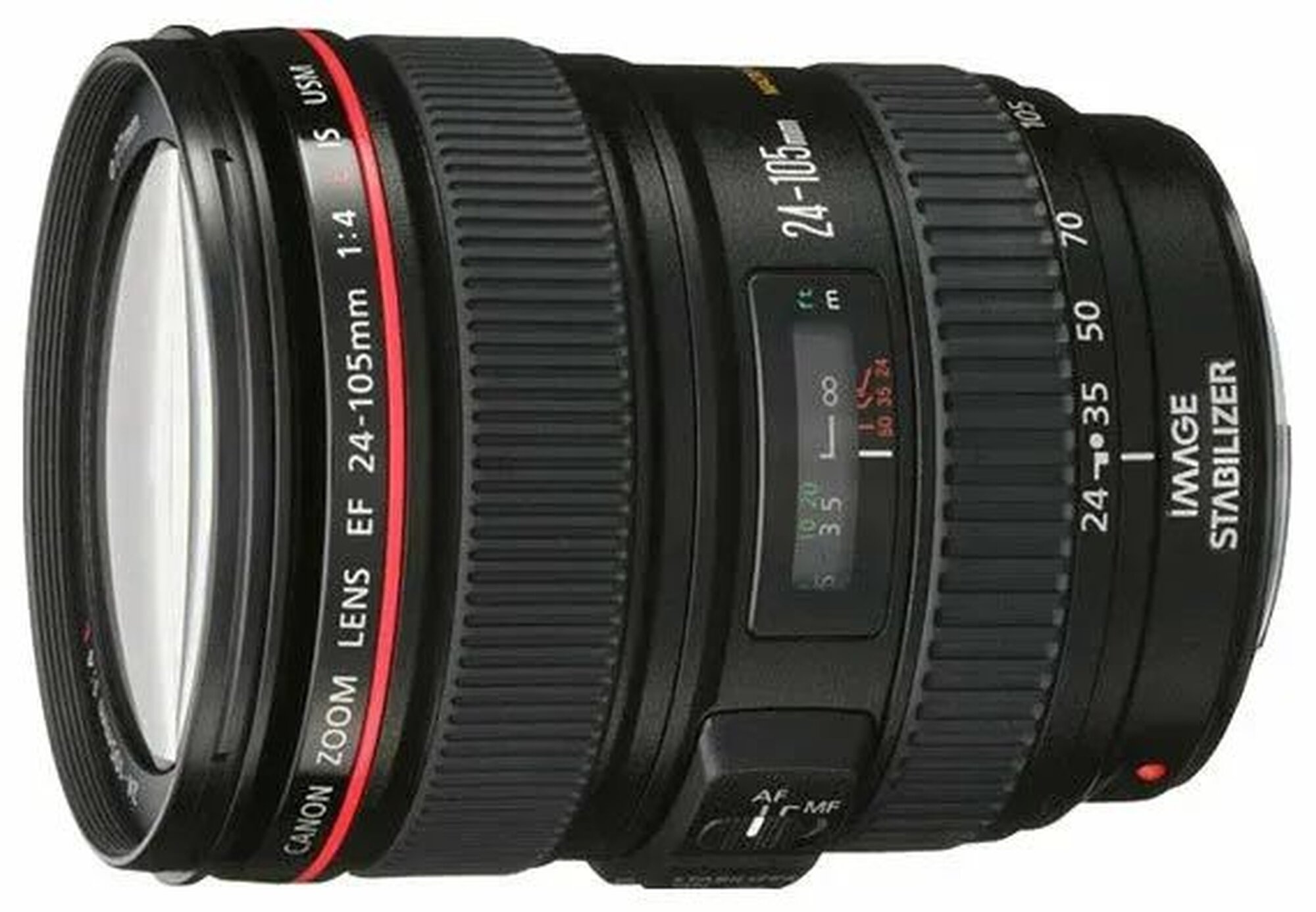 Объектив Canon EF 24-105mm f/4L IS USM, для полнокадровых камер, стабилизация, автофокус, черный