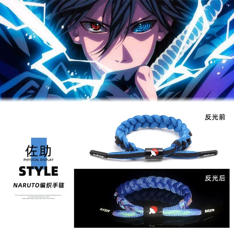 Голографический браслет с шестипутевым Саске из Наруто для фанатов