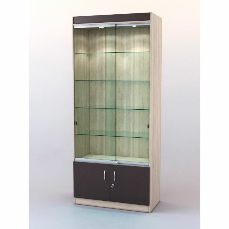 Витрина для оружия №3, Дуб Сонома и Дуб Венге. Производитель товара - компания Westcom.