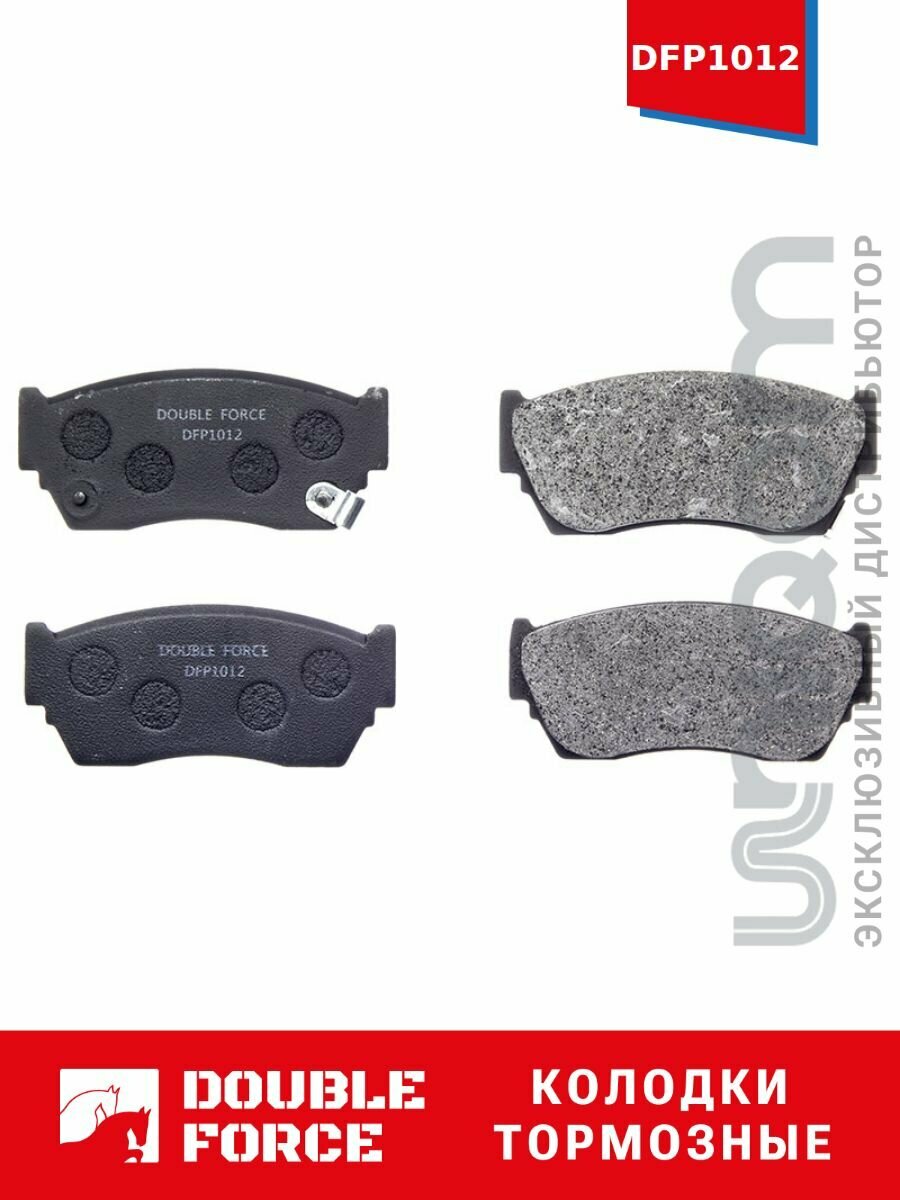 Колодки тормозные передние NISSAN AD 1990 - 1999 / NISSAN MARCH 1995 - 2001 / NISSAN Wingroad 1996 - 1999 Double Force DFP1012