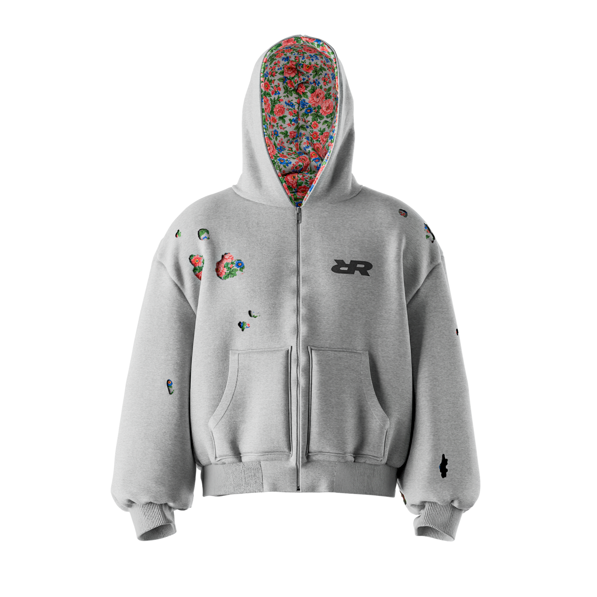 Худи Ravir "RVR" Grey&Red