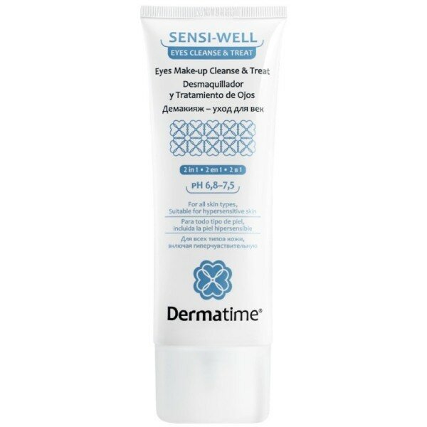 Демакияж-уход для век 100 мл Sensi-Well Eyes Make-Up Cleanse & Treat Dermatime / Дерматайм