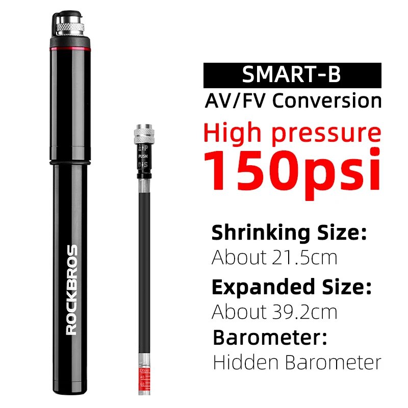 ROCKBROS SMART-B Велонасос 150psi, 21.5см