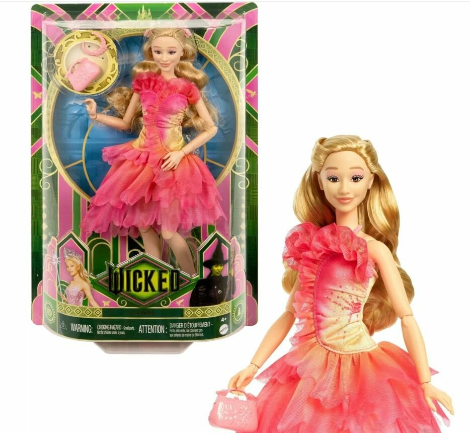 Кукла Mattel Wicked Glinda кукла по фильму, с аксессуарами HXT63