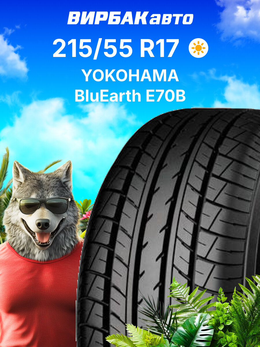Летние шины YOKOHAMA BluEarth E70B 215/55 R17 94V
