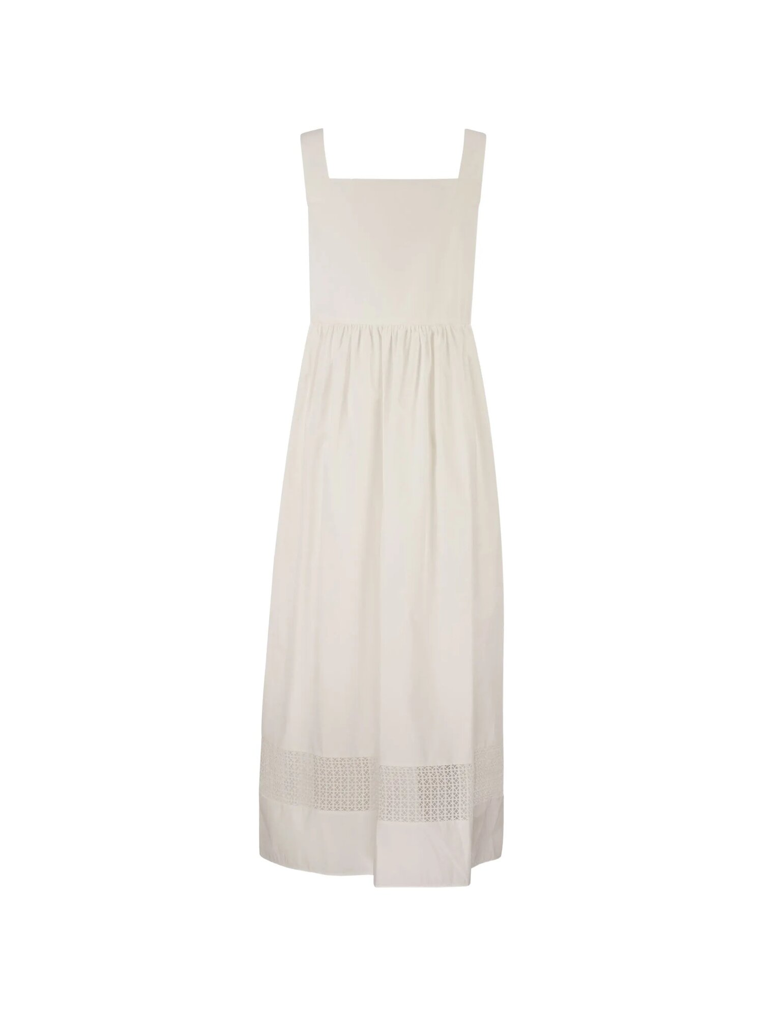 Платье WEEKEND Cotton midi dress, размер 40, бежевый/белый — фото 1
