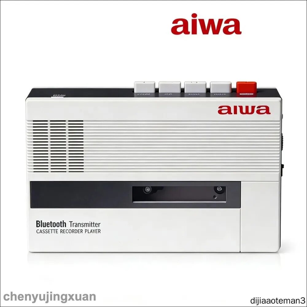 Aiwa T7 кассетный плеер портативный, Bluetooth, встроенный динамик, аккумулятор 2000 мАч, белый