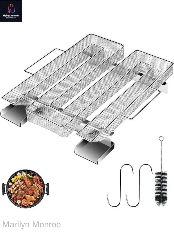 Лабиринтный дымогенератор для коптильни, серый металлик, 17.5x22.5x4.5 см, нержавеющая сталь