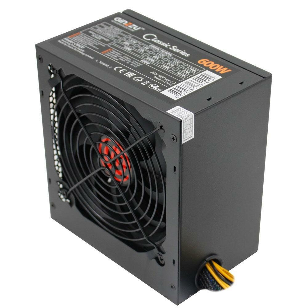 Блок питания ATX 600Вт GINZZU CB600 (20+4pin) 120mm fan 4xSATA RTL