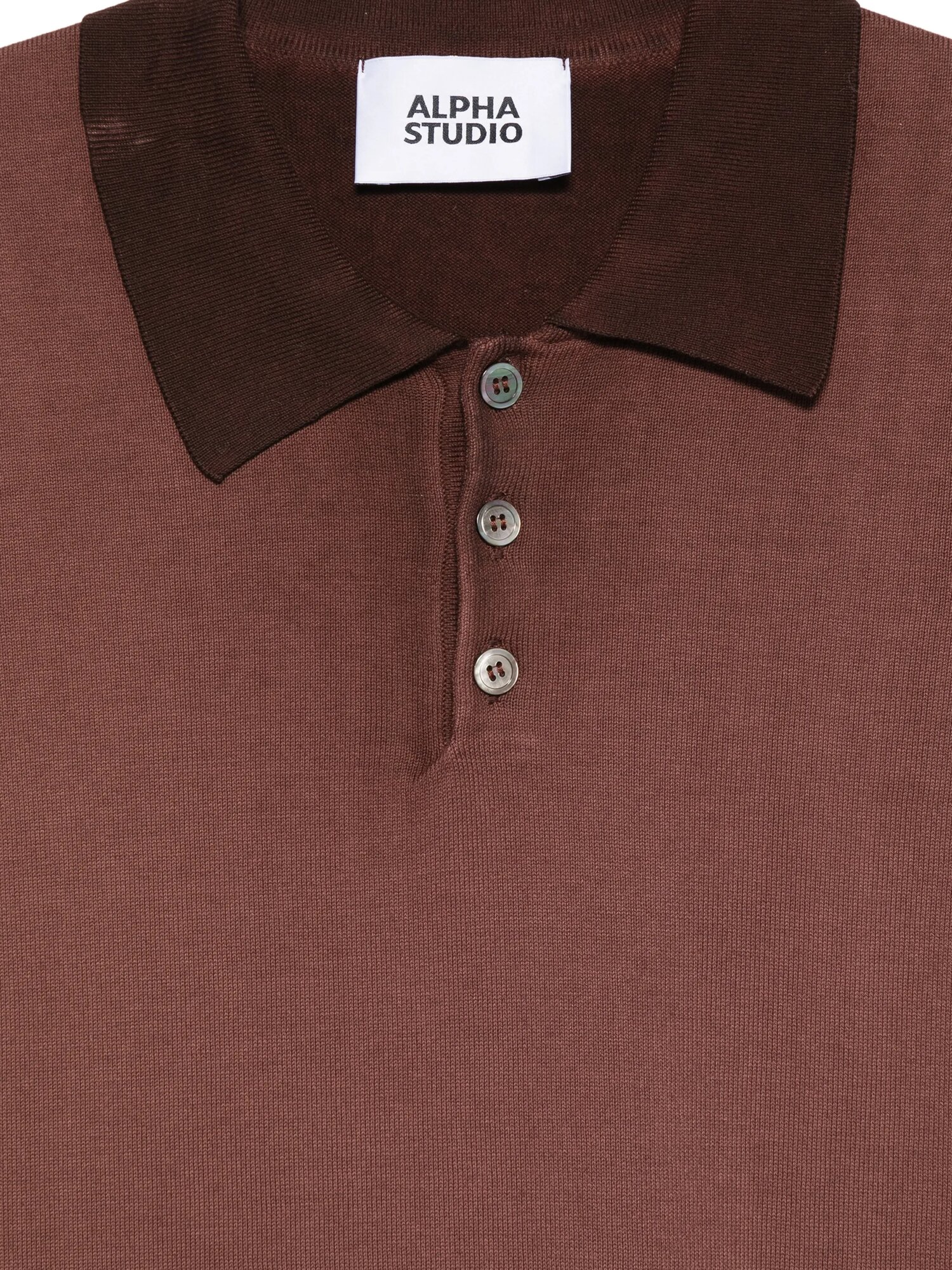 Рубашка Alpha Studio Button polo shirt, размер 52, brown — фото 1