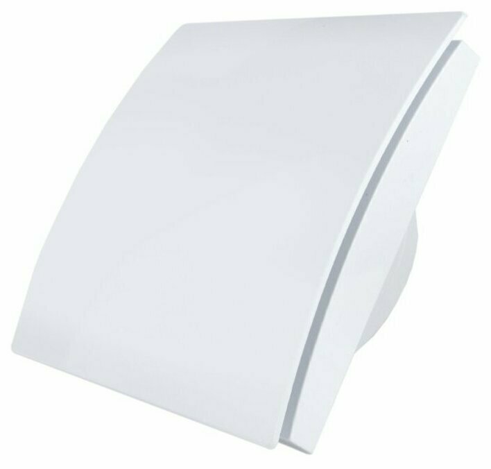 Вытяжной бесшумный вентилятор для ванной Mmotors ММР 100 пластик белый, 16 Вт, тонкий