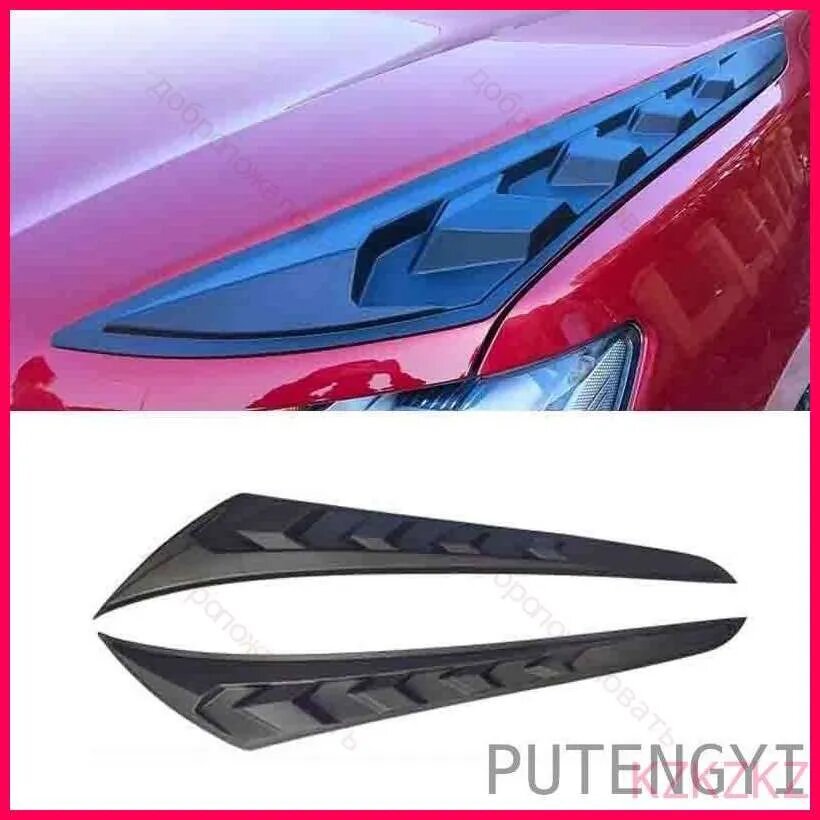 Молдинг автомобильный GWM Poer 2019-2024 Front Hood Trim B 2 шт. черный матовый пластик