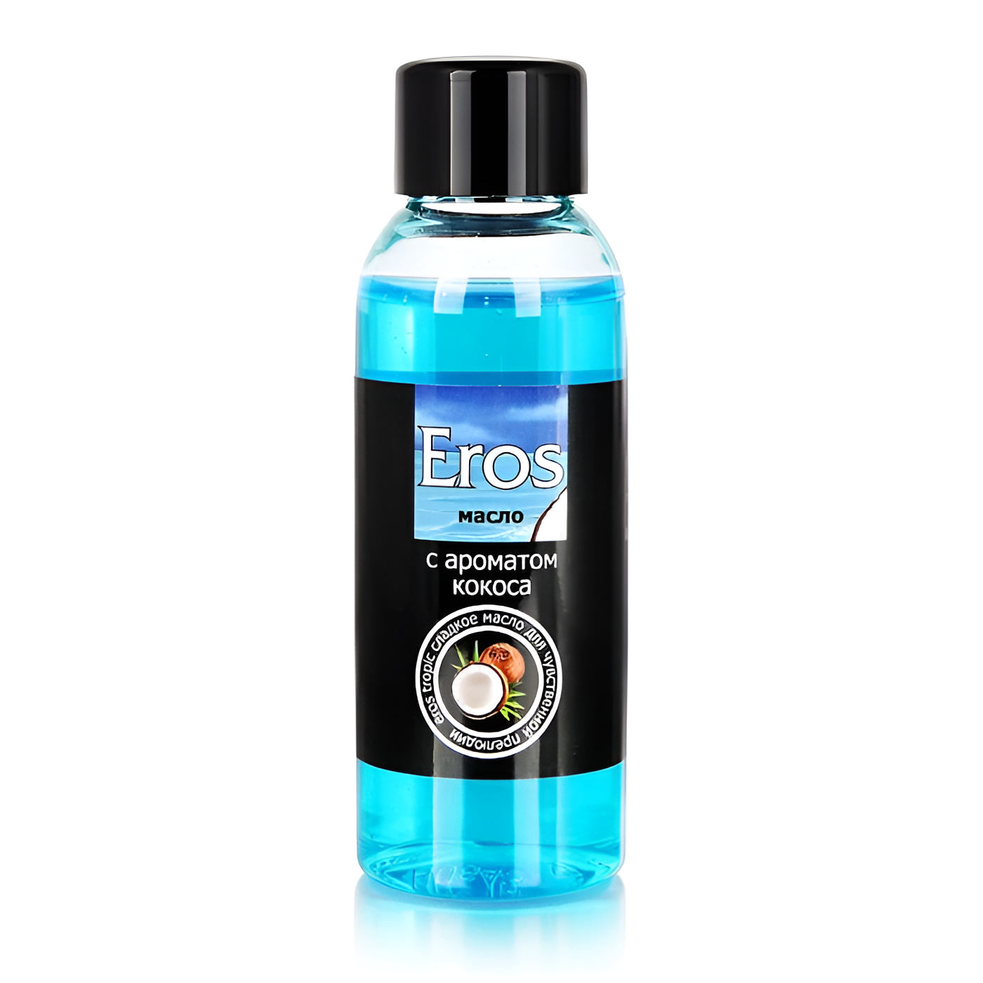 Масло массажное Биоритм "Eros Exotic", с ароматом кокоса, голубое, 75г