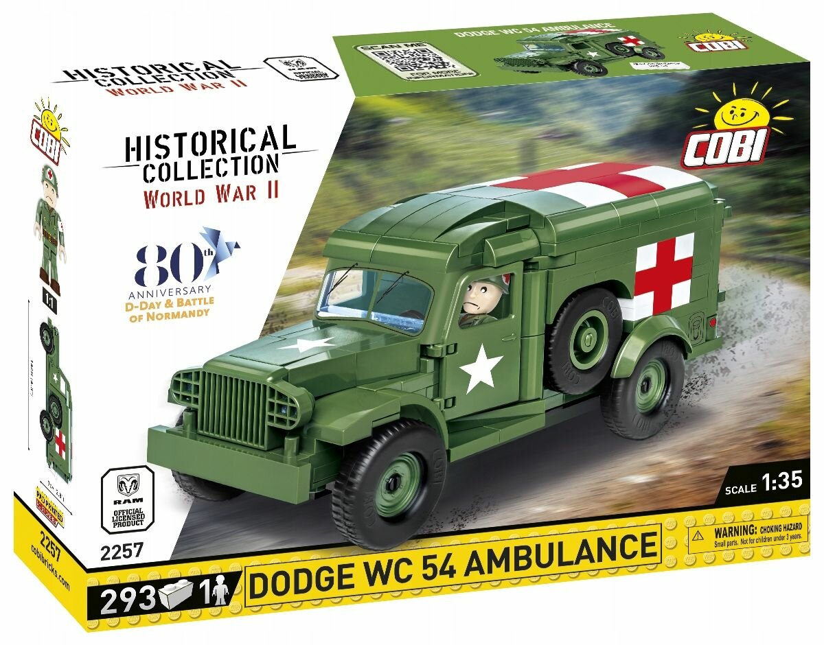 Конструктор Cobi Historical Collection World War II -Автомобиль Dodge WC-54+ фигурка,293 эл. - 2257