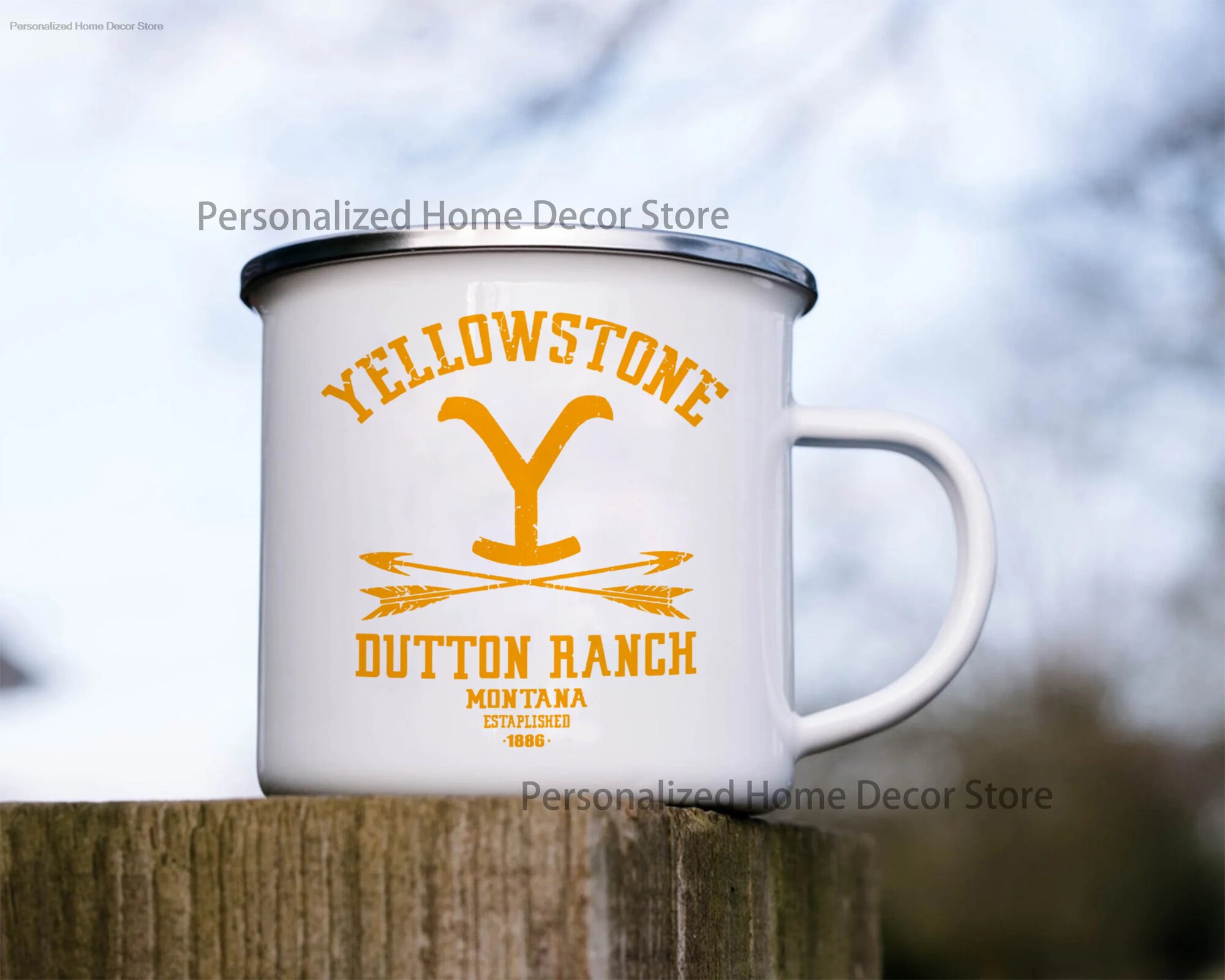 Керамическая кружка Yellowstone 350 мл Enamel Cup