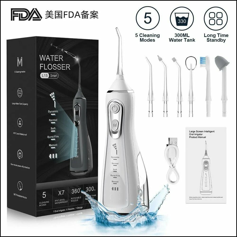 Портативный ирригатор Waterpik WP560 Advanced в белом премиум цвете