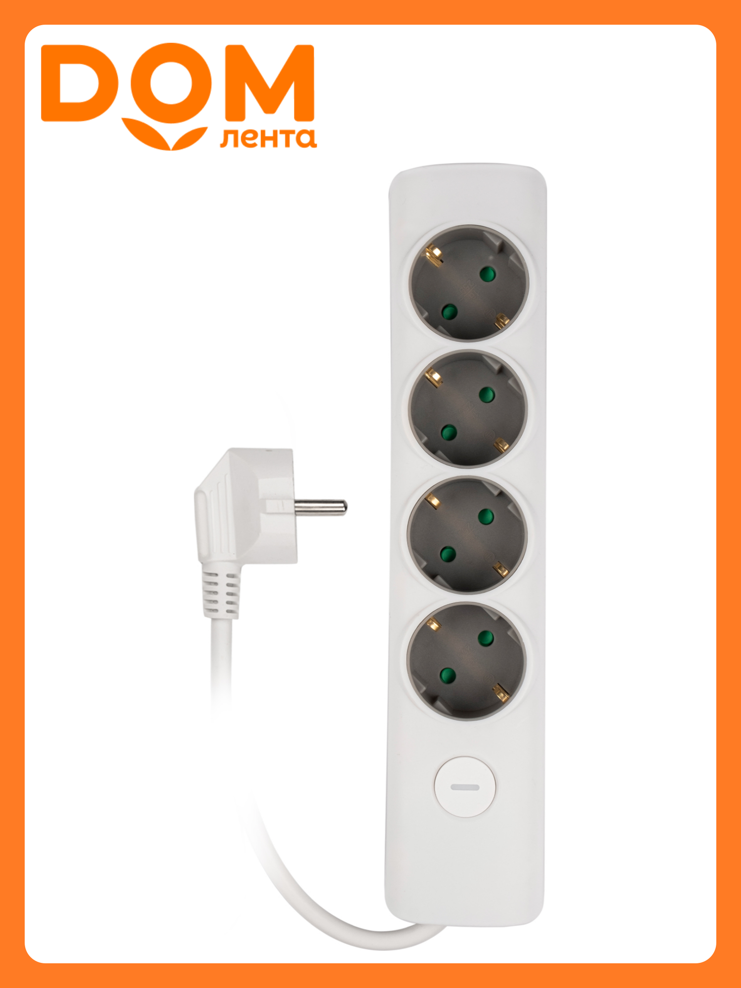 Удлинитель JAZZWAY ET-04-300W, 4 розетки, 3м, заземление, световая индикация
