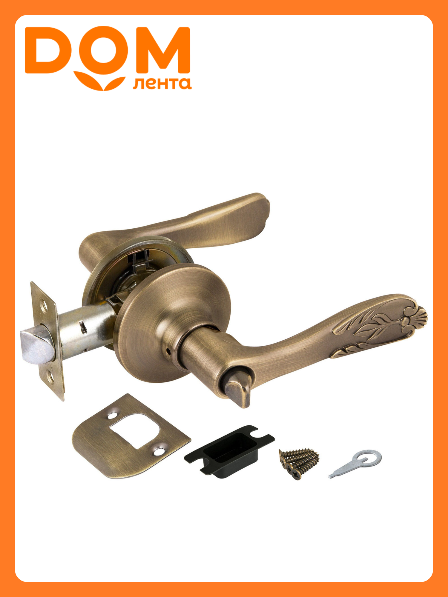 Дверная ручка Punto 6024 MAB-B, сталь, цвет бронза, для деревянных дверей