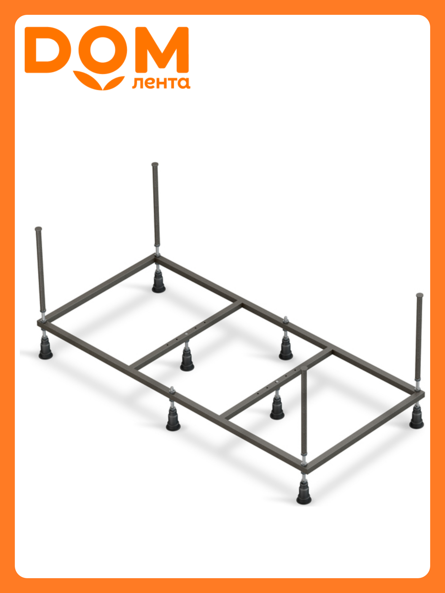 Рама для ванны Cersanit LORENA, сталь, усиленная, 4 стойки, шпильки