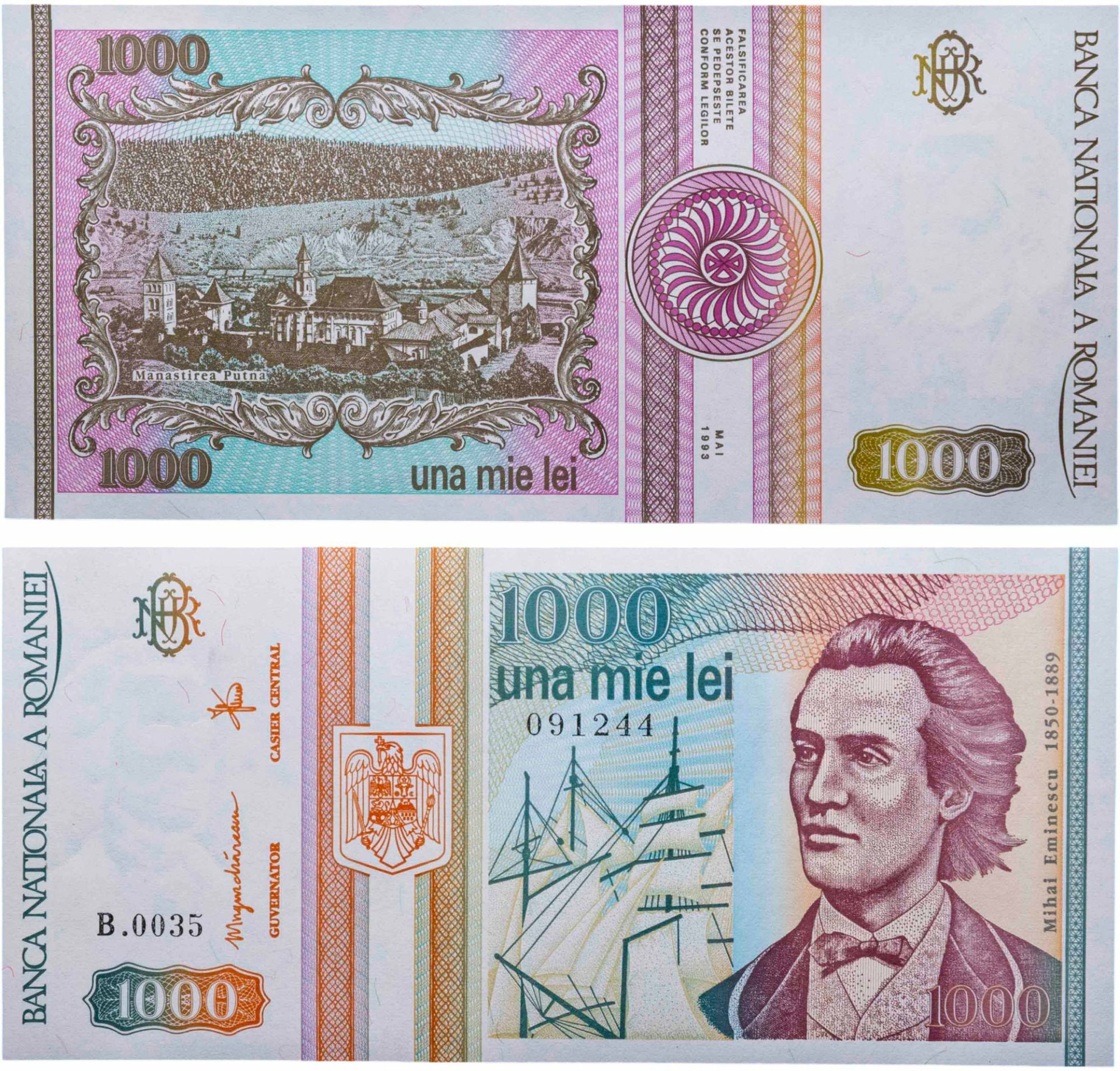 Румыния 1000 лей 1993