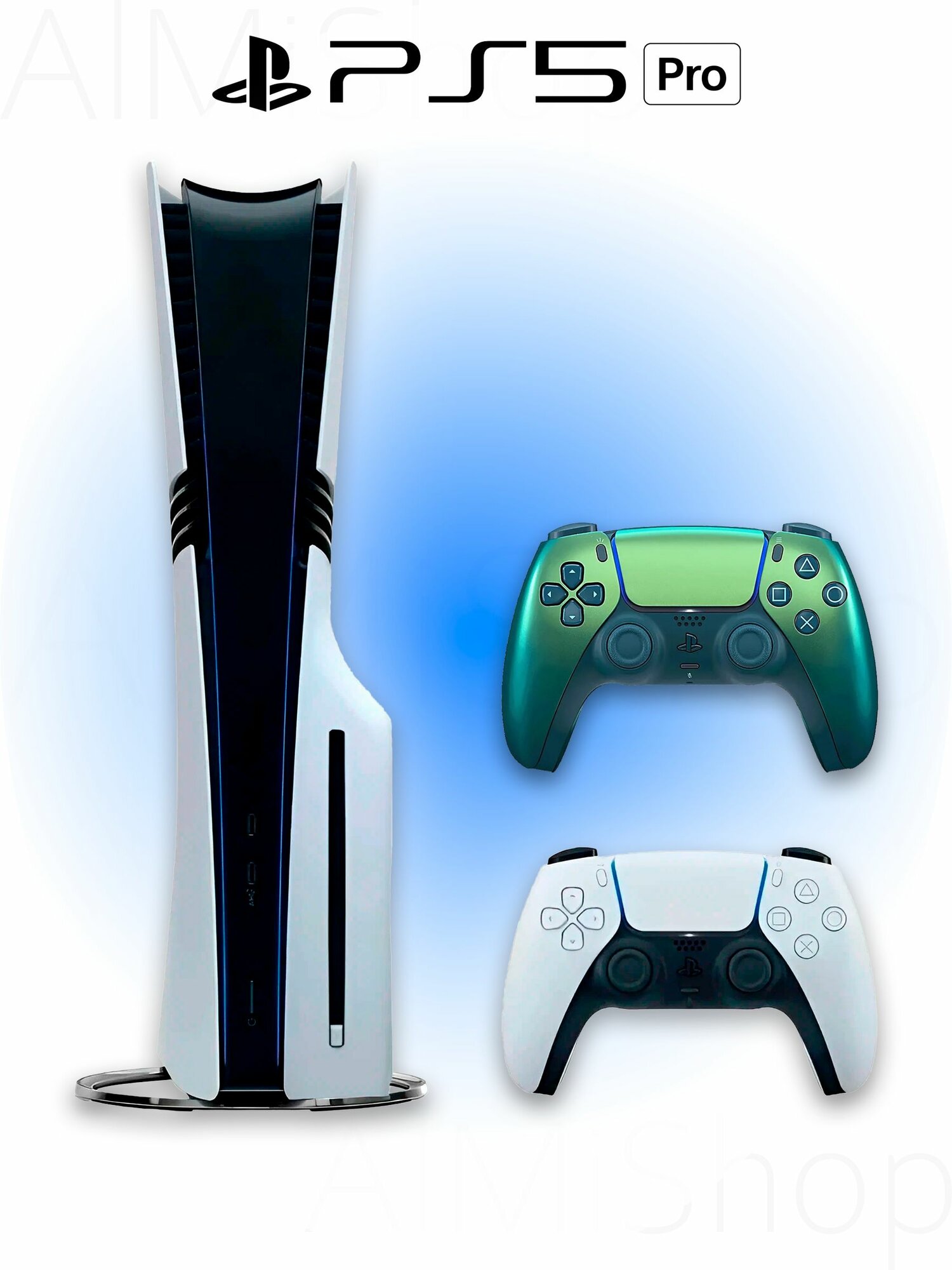 Игровая приставка Sony PlayStation 5 PRO + дисковод + 2 геймпад (зеленый, Chroma Teal)