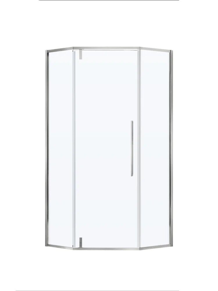 Душевой уголок Слим-Н (Slim-N) VSP-4SN900CLBN, 900*900, брашированный никель, стекло прозрачное