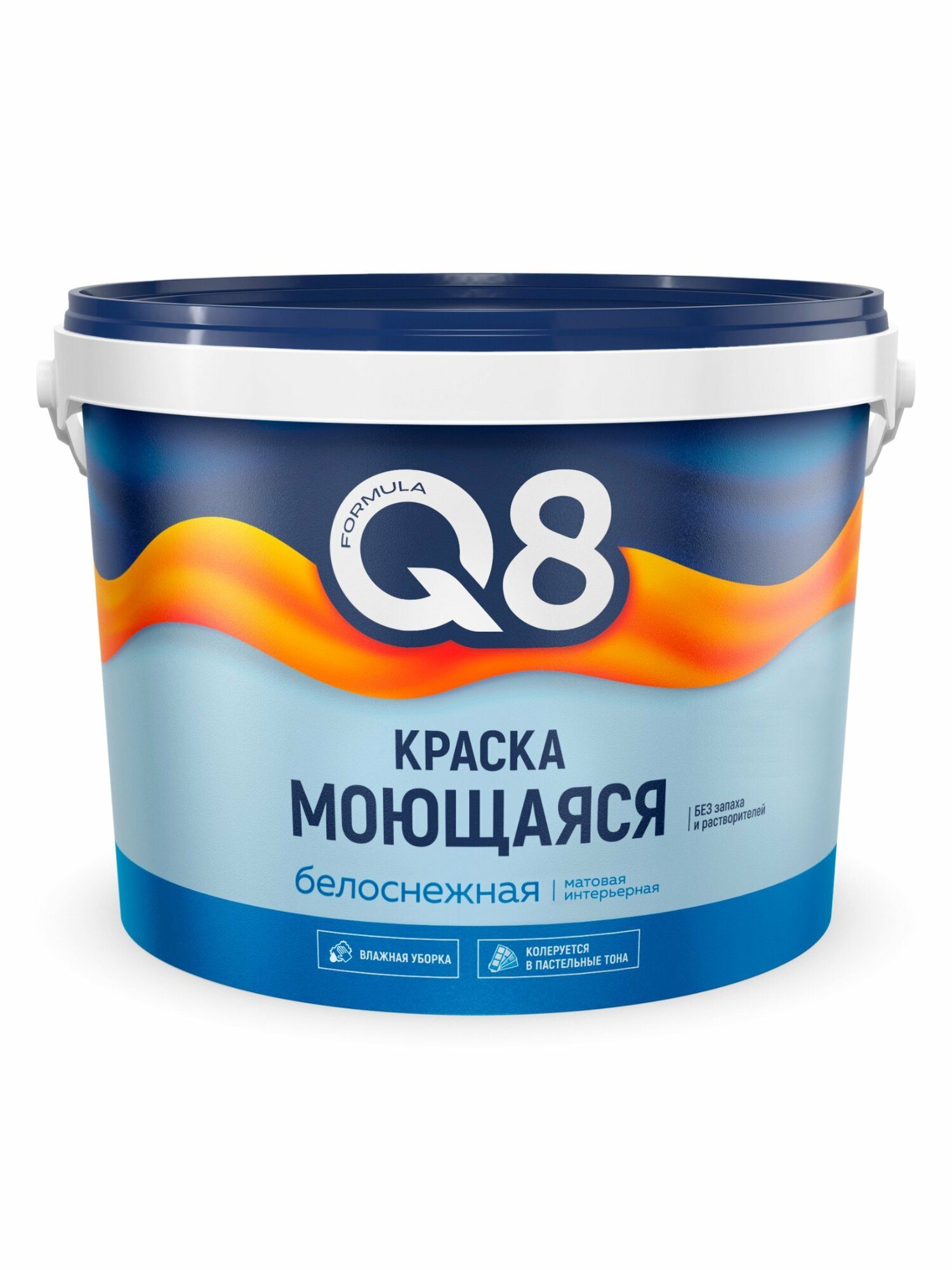 Краска водно-дисперсионная Formula Q8 акриловая универсальная моющаяся матовая белоснежная для внутренних работ 13 кг